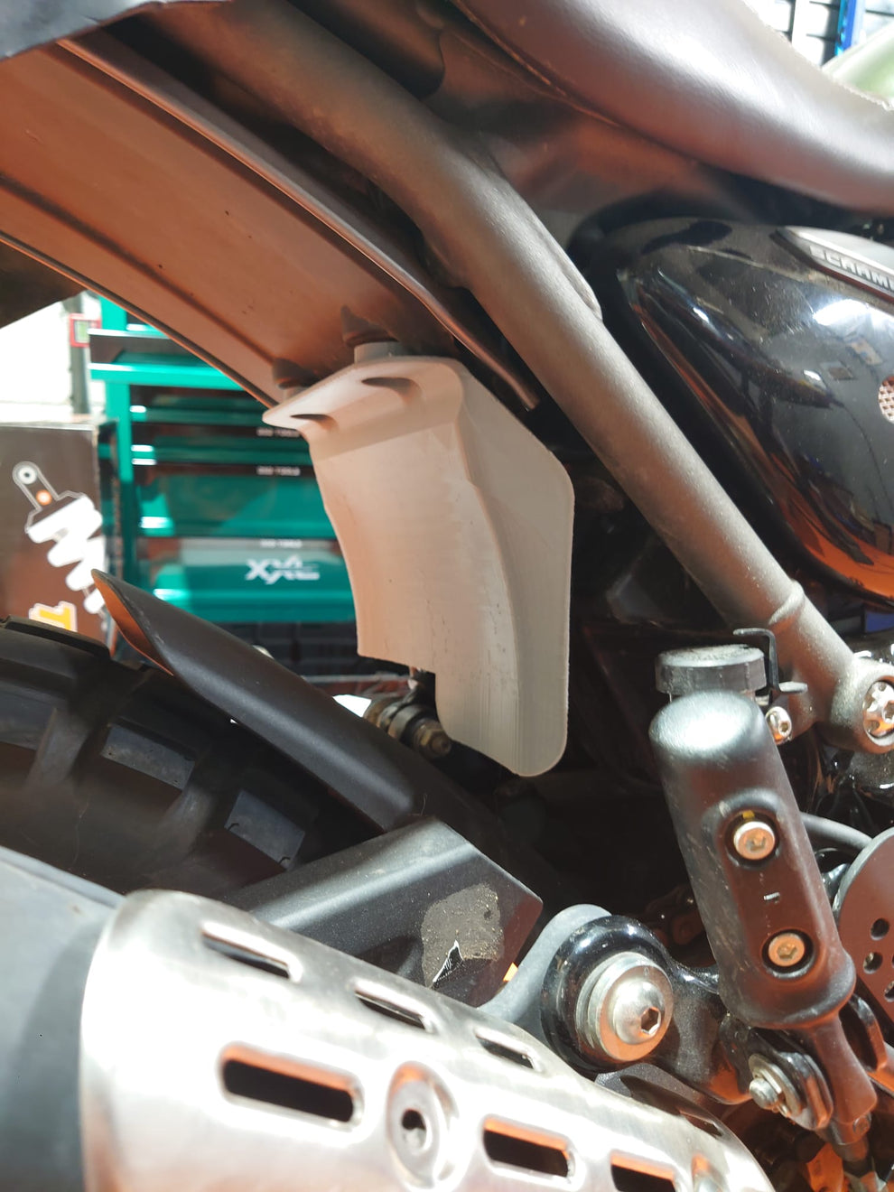 TRIUMPH SCRAMBLER 400X REAR MUD FLAP (Prototype) – RALLY RAID PRODUCTS